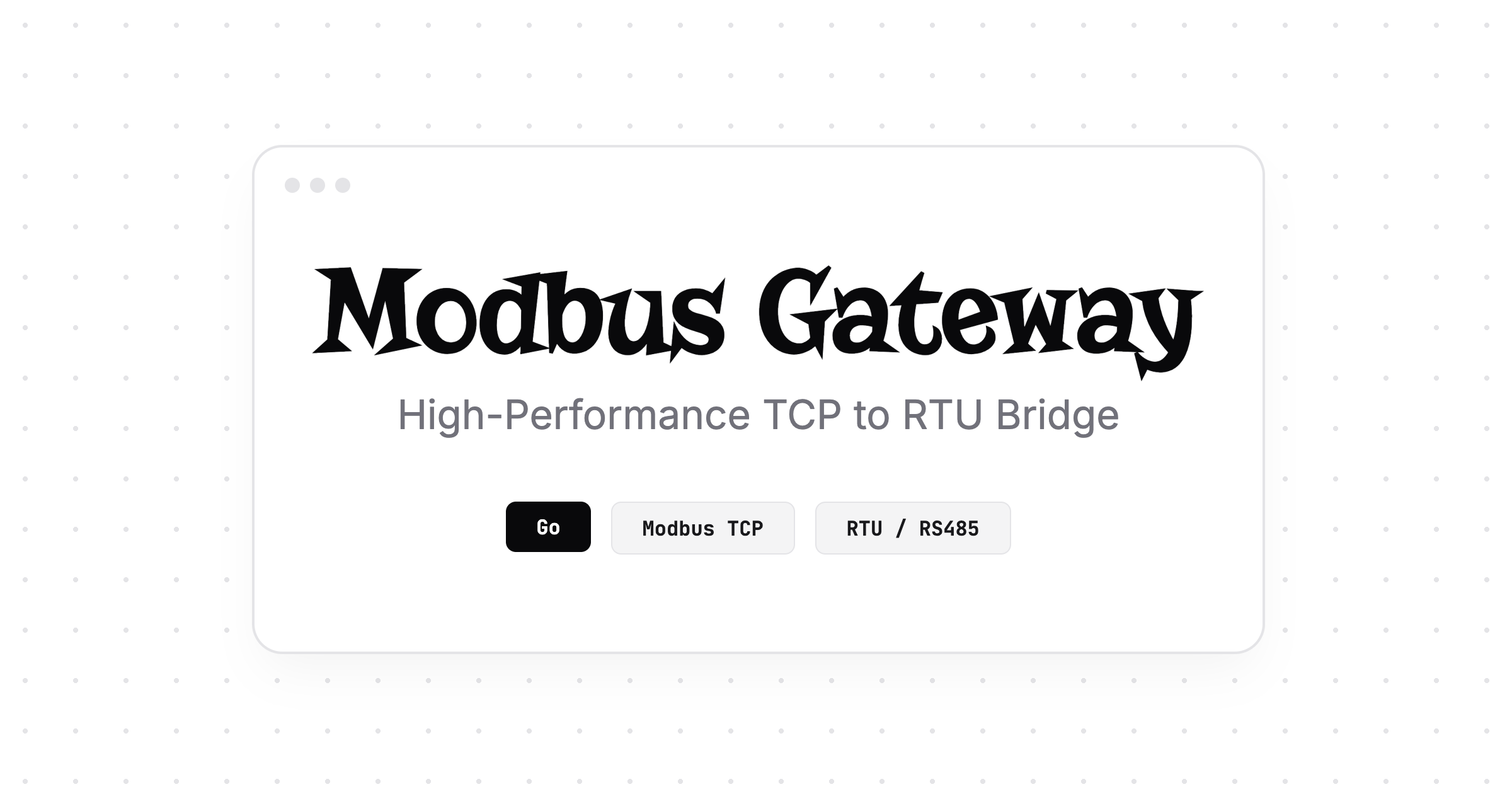 Modbus Gateway - High Performance TCP to RTU Bridge (Golang)
